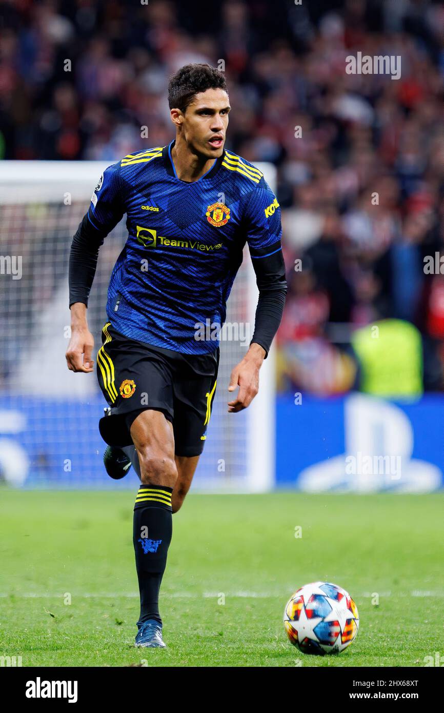 MADRID - FEB 23: Varane in action at the Champions League match between ...