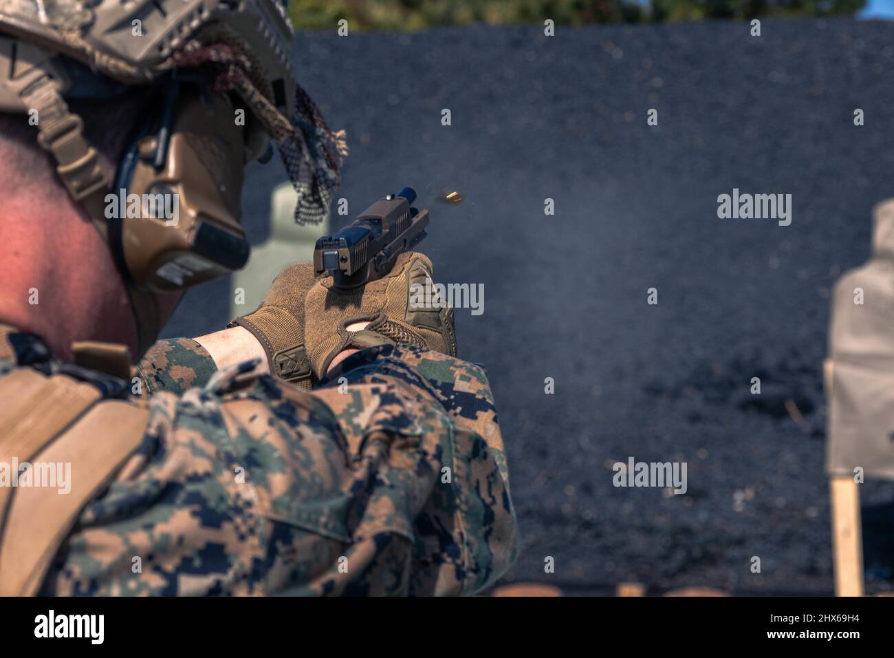 A U.S. Marine with 1st Battalion, 3d Marine Regiment, 3d Marine ...