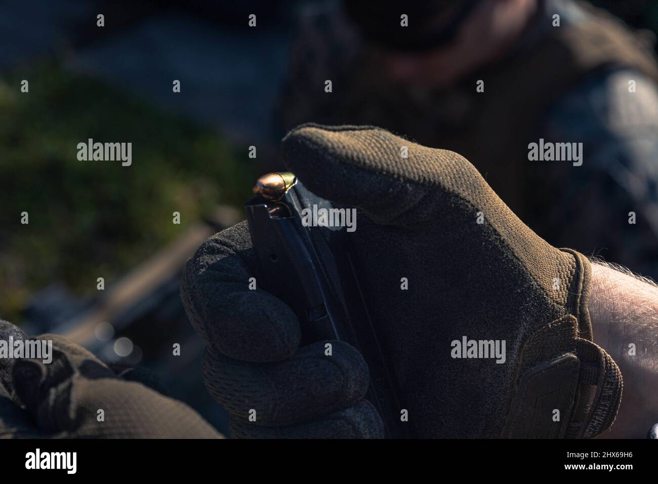 U.S. Marine Corps Lance Cpl. Nolan Rentschler a Machine Gunner with 1st ...