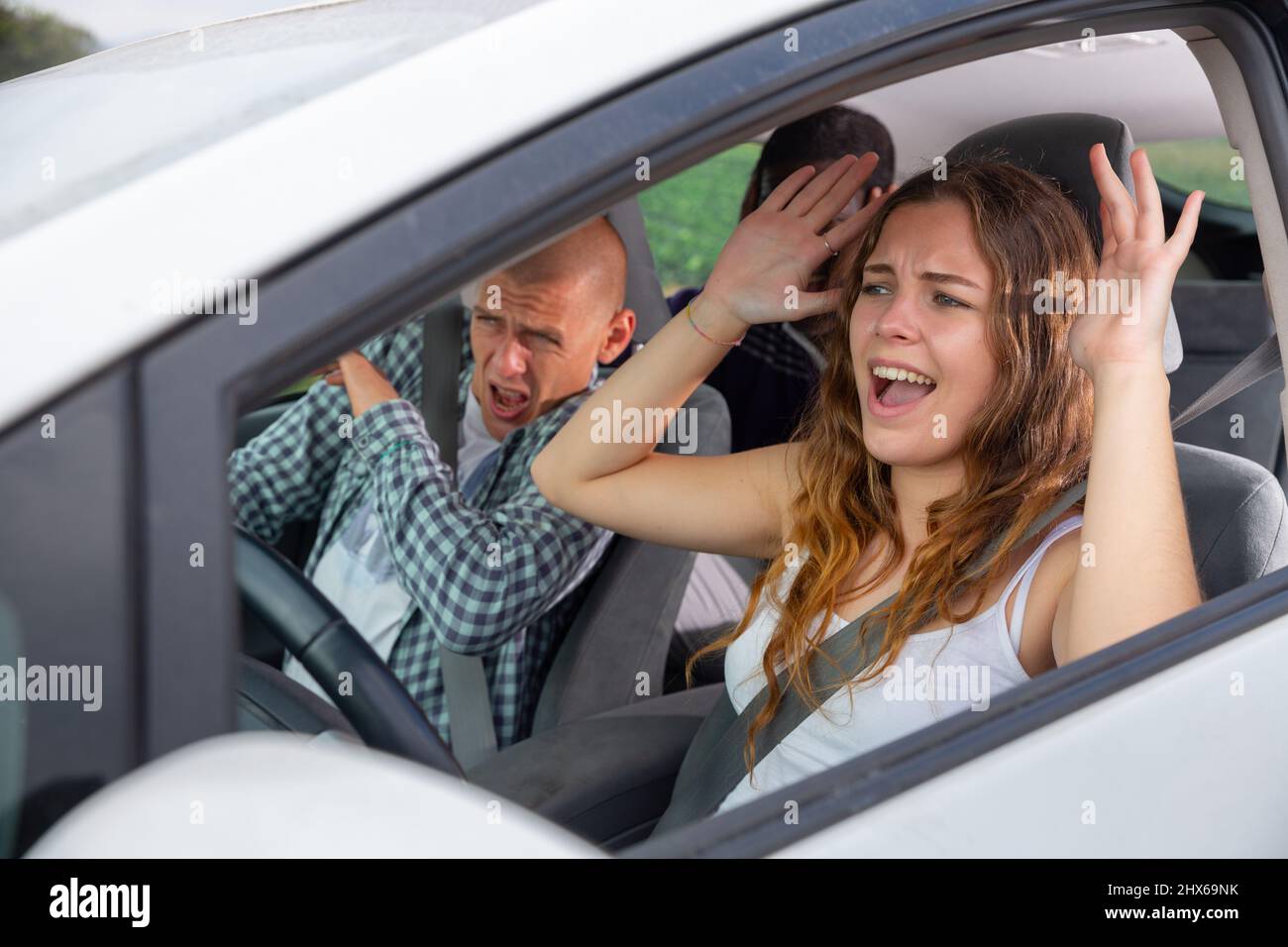 Male confused car driving hi-res stock photography and images - Alamy