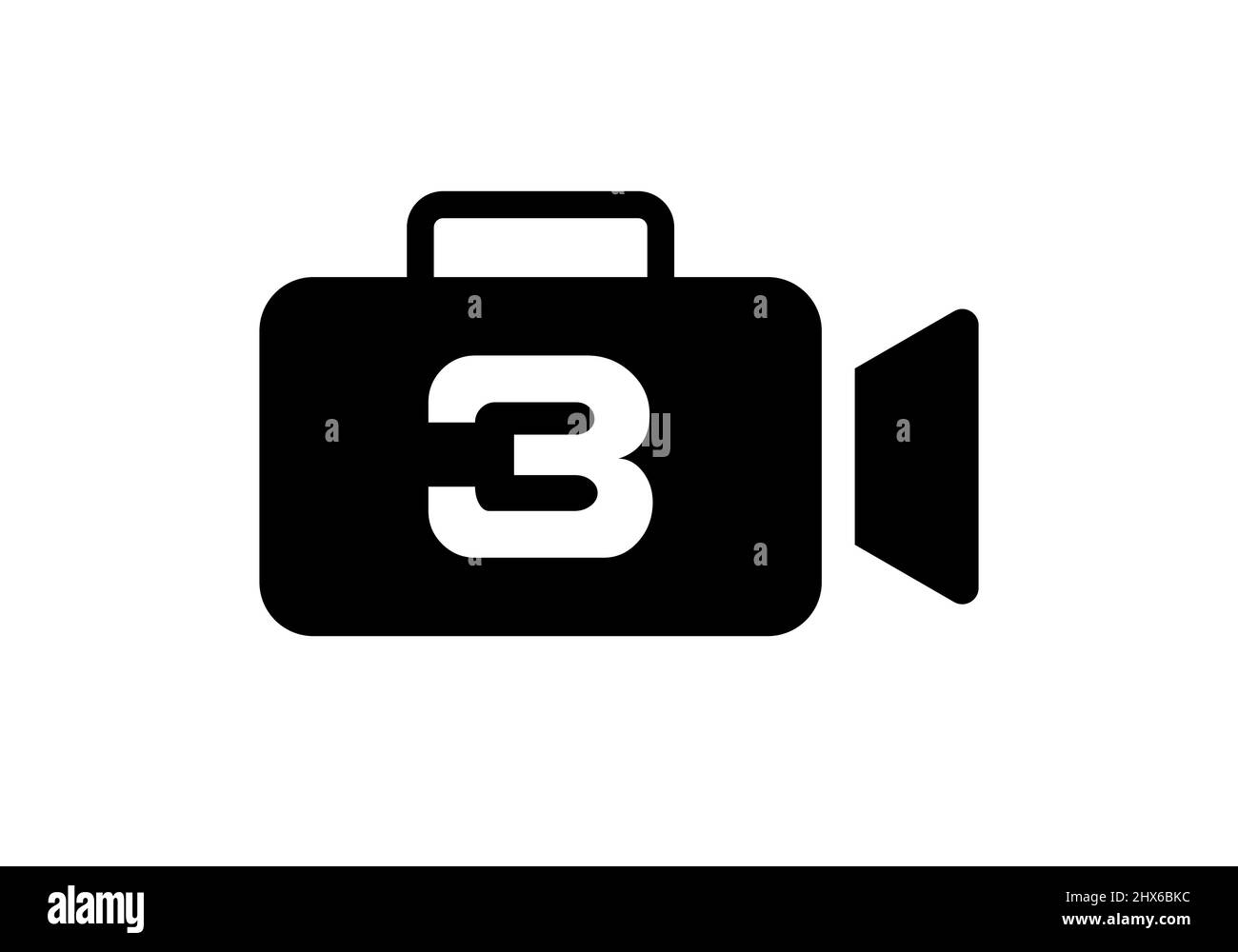 Cinema Film and Videography Logo On Letter 3 Design Template. Initial ...