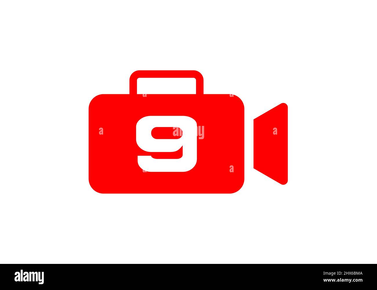 Cinema Film and Videography Logo On Letter 9 Design Template. Initial ...