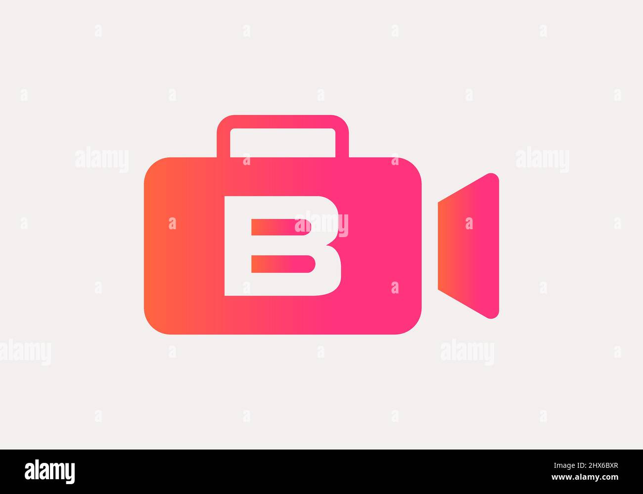 Cinema Film and Videography Logo On Letter B Design Template. Initial ...