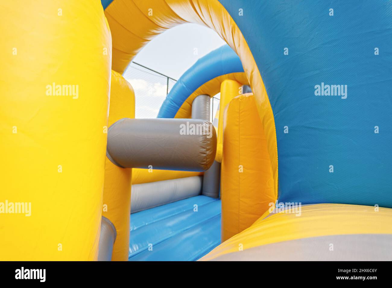 Inflatable obstacle course for children games or team building outdoor ...