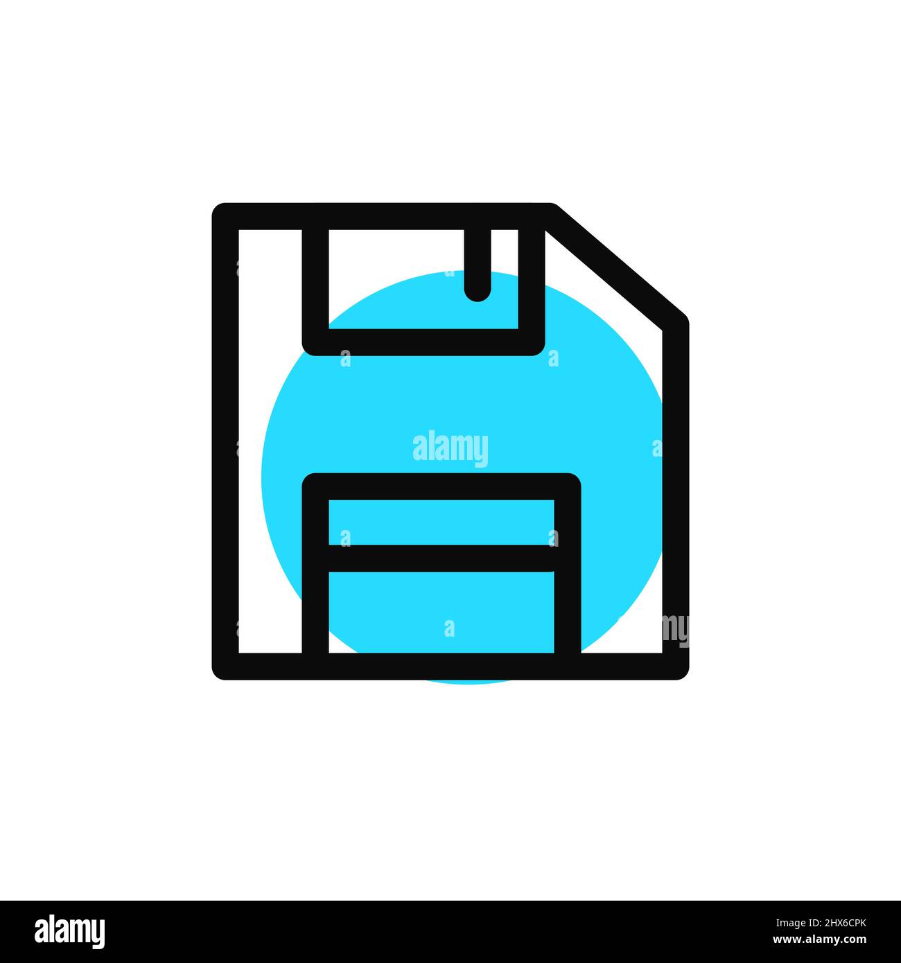 Floppy disk memory and file save symbol. Pixel perfect, editable stroke icon Stock Vector Image ...