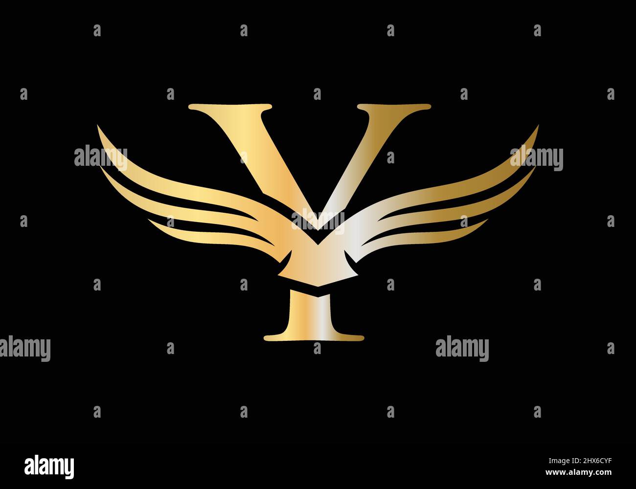 Y Letter Wing Logo Design. Initial Flying Wing Y Letter Logo. Letter Y ...