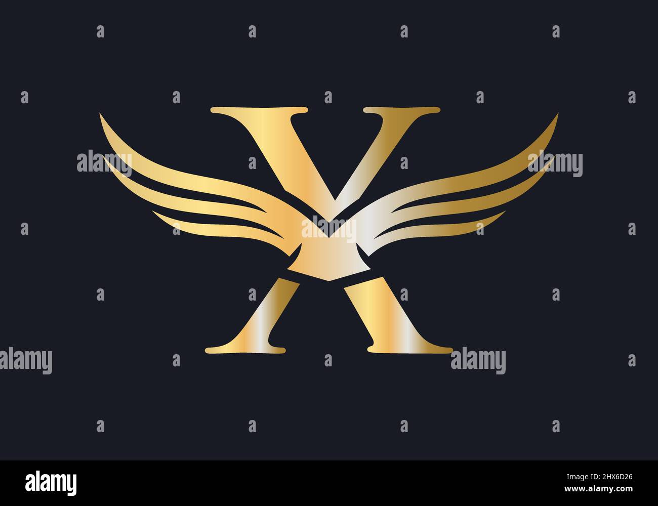 X Letter Wing Logo Design. Initial Flying Wing X Letter Logo. Letter X ...