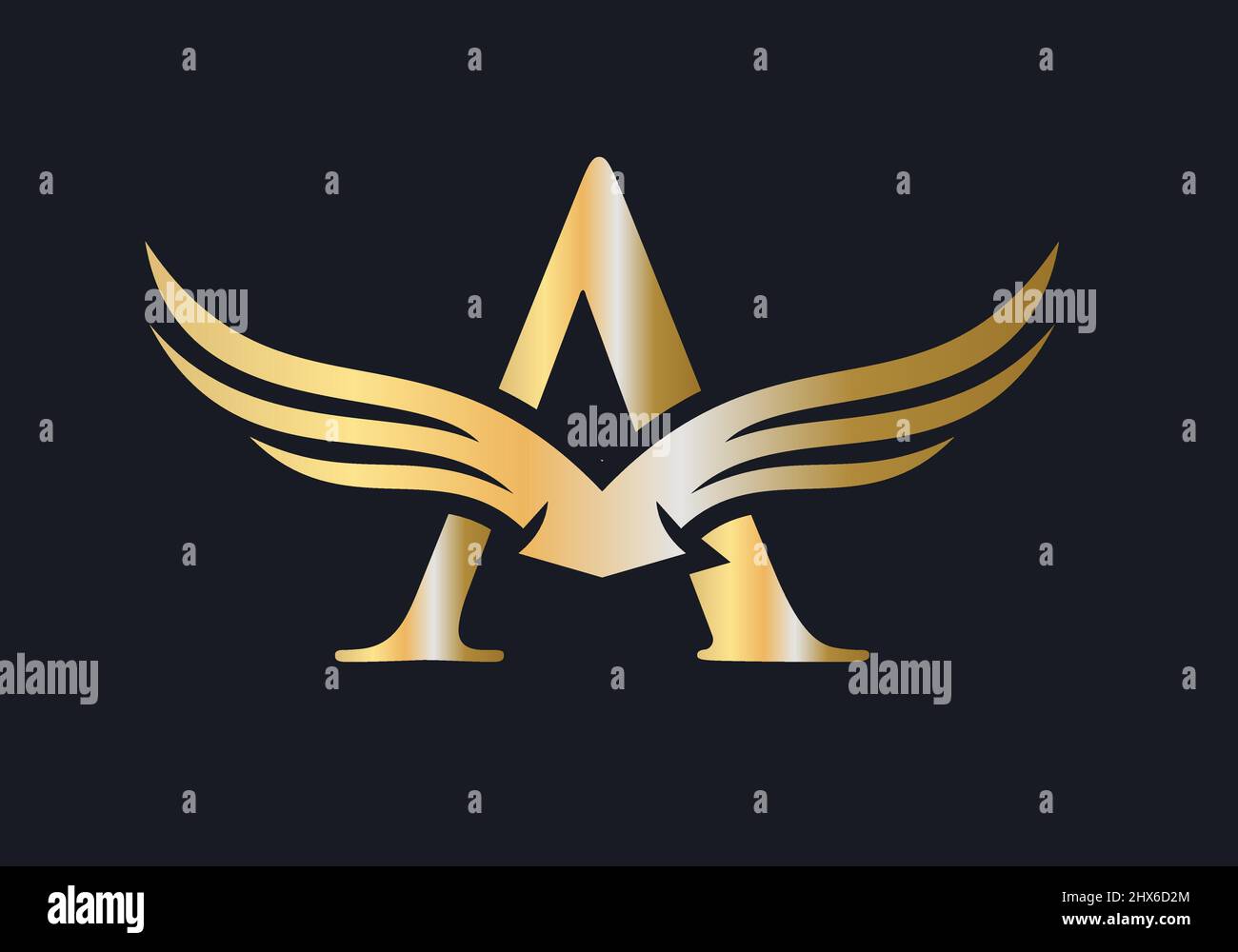 Letter A With Wings Logo