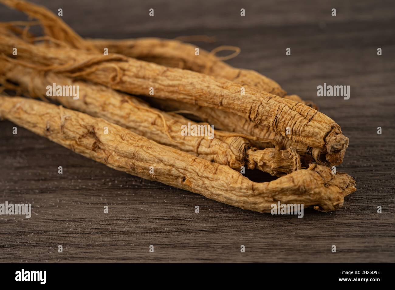 Ginseng, dried vegetable herb. Healthy food famous export food in Korea ...