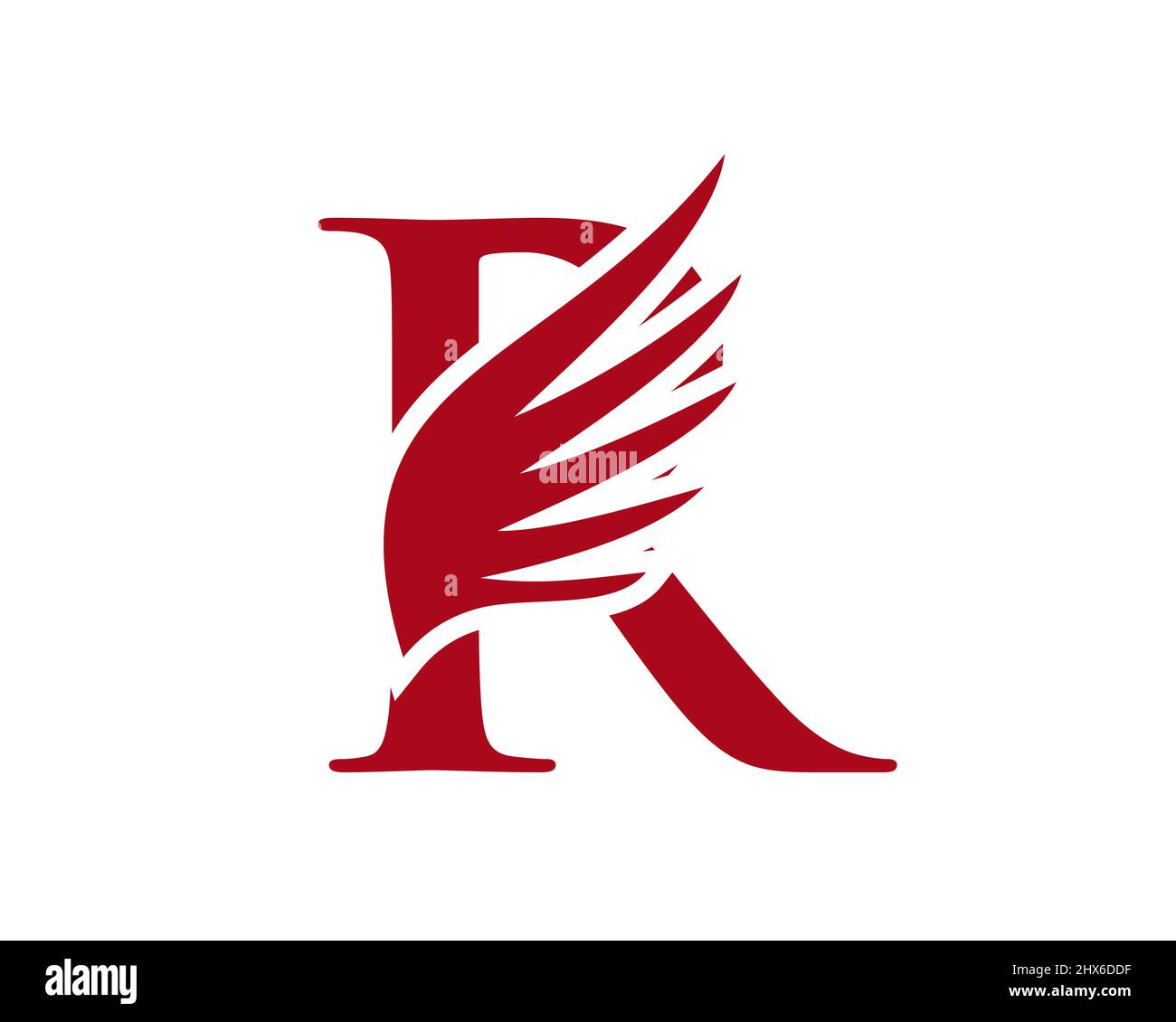 R Letter Wing Logo Design. Initial Flying Wing R Letter Logo. Letter R ...
