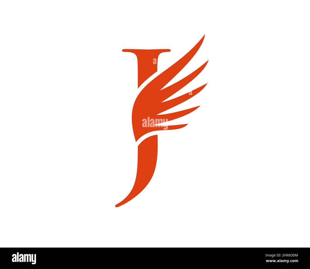 J Letter Wing Logo Design. Initial Flying Wing J Letter Logo. Letter J ...