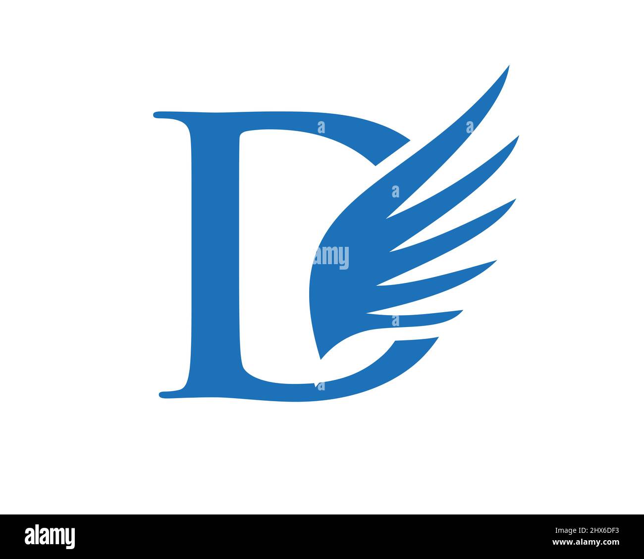 D Letter Wing Logo Design. Initial Flying Wing D Letter Logo. Letter D ...