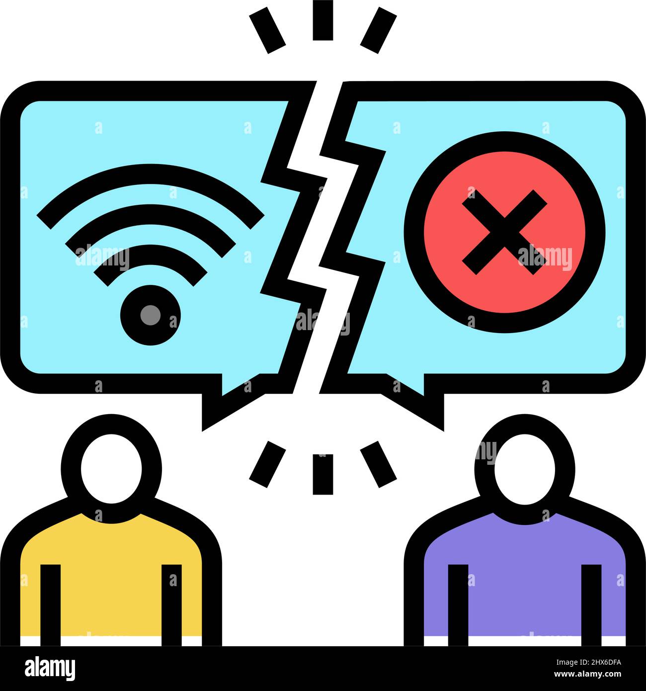 digital divide color icon vector illustration Stock Vector Image & Art ...