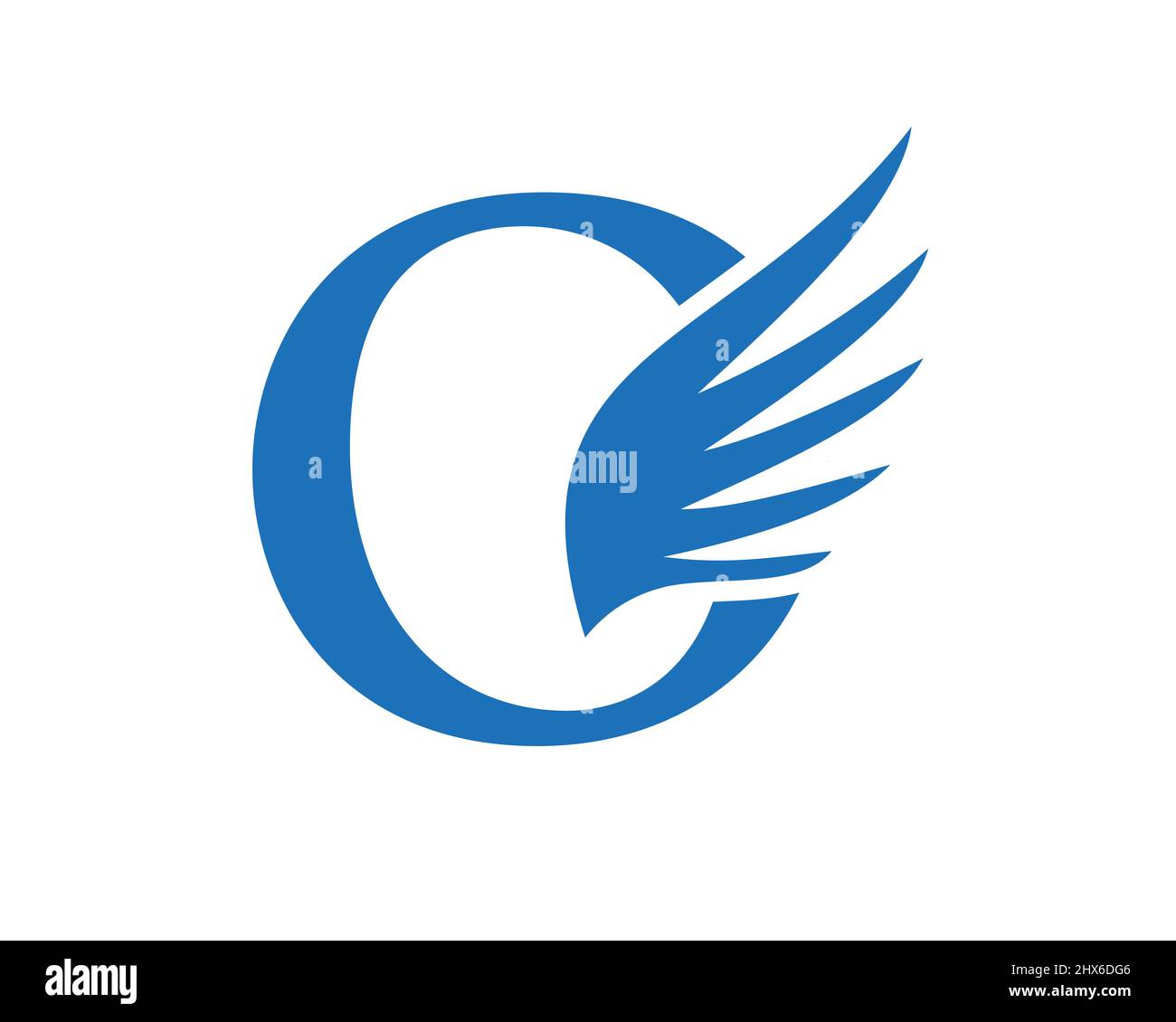 O Letter Wing Logo Design. Initial Flying Wing O Letter Logo. Letter O ...