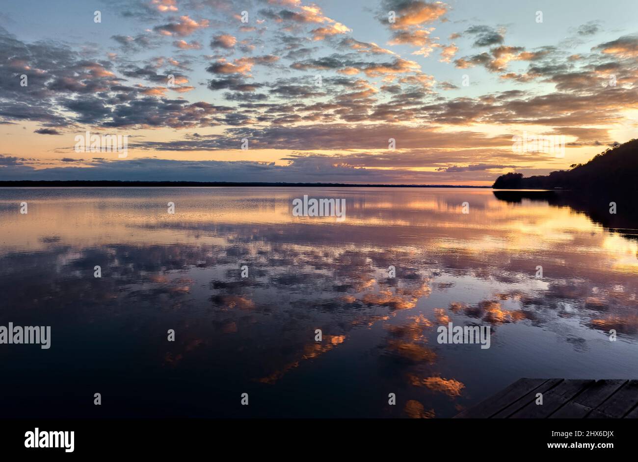 Sunset on Lake Peten Itza, El Remate, Petén, Guatemala Stock Photo - Alamy