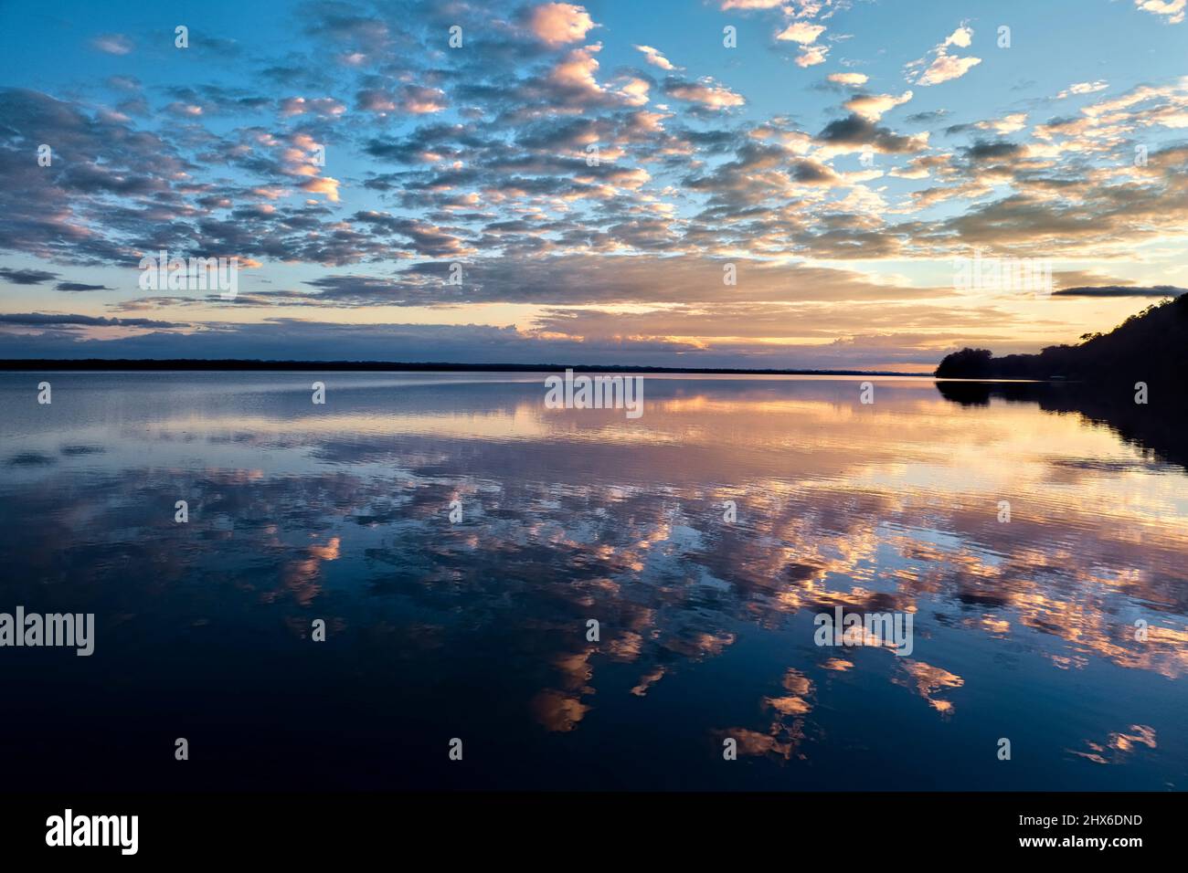 Sunset on Lake Peten Itza, El Remate, Petén, Guatemala Stock Photo - Alamy