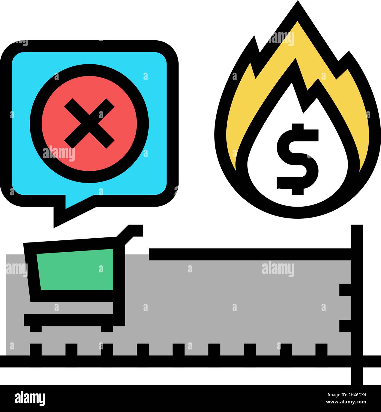 core inflation color icon vector illustration Stock Vector Image & Art ...