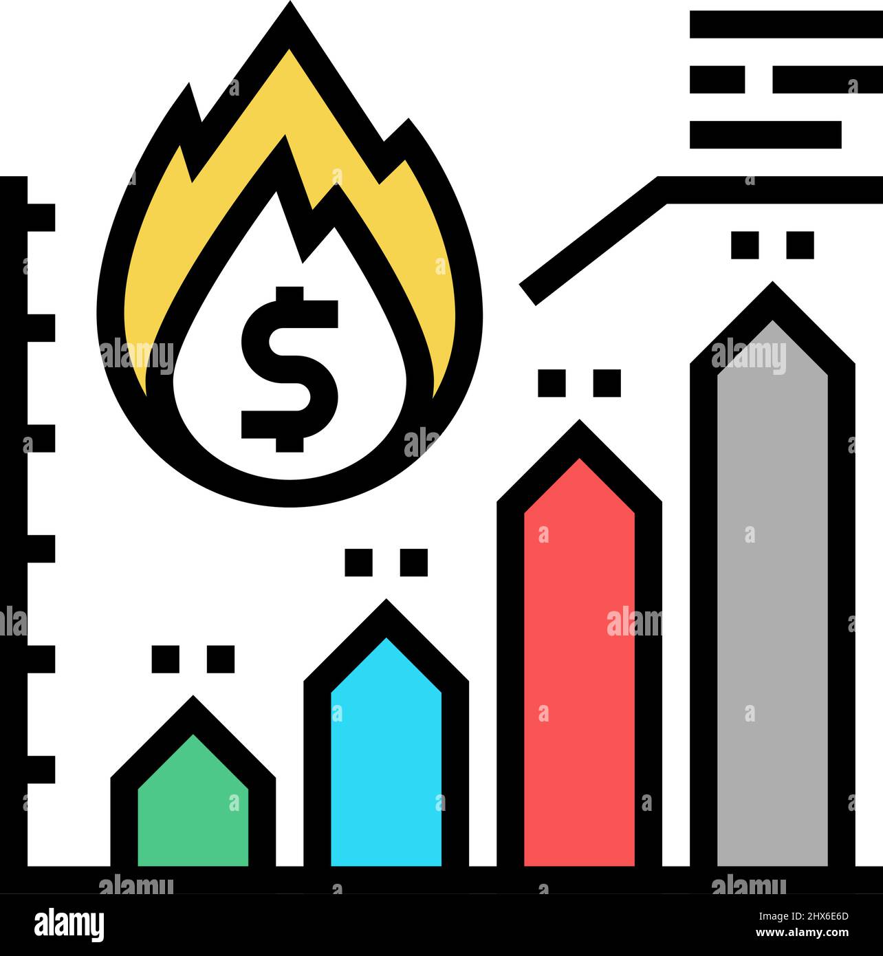 rate inflation color icon vector illustration Stock Vector Image & Art ...