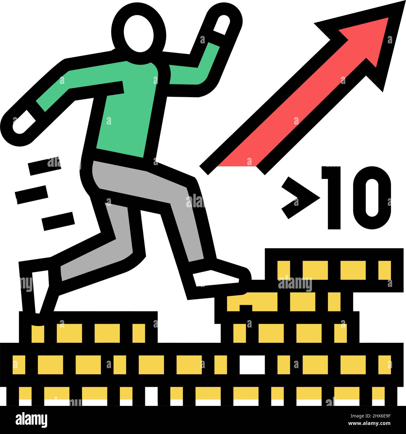 galloping inflation color icon vector illustration Stock Vector Image ...