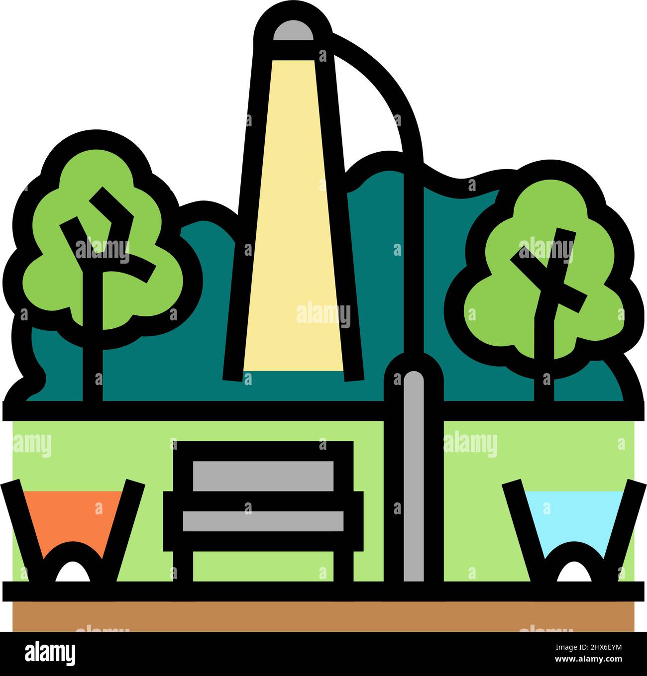 light park color icon vector illustration Stock Vector Image & Art - Alamy