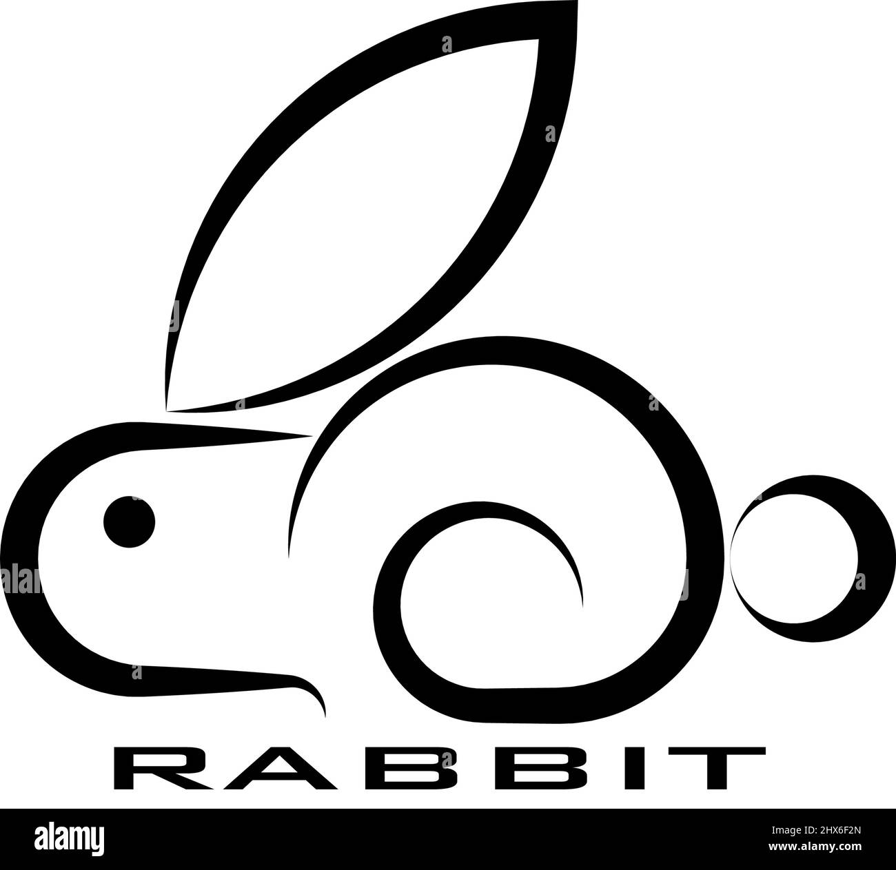 Rabbit Minimalist Art Stock Photo - Alamy