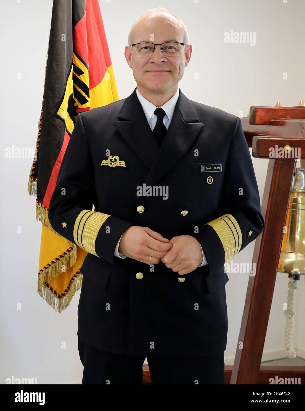 Rostock, Germany. 07th Mar, 2022. Vice Adm. Jan Christian Kaack, future ...