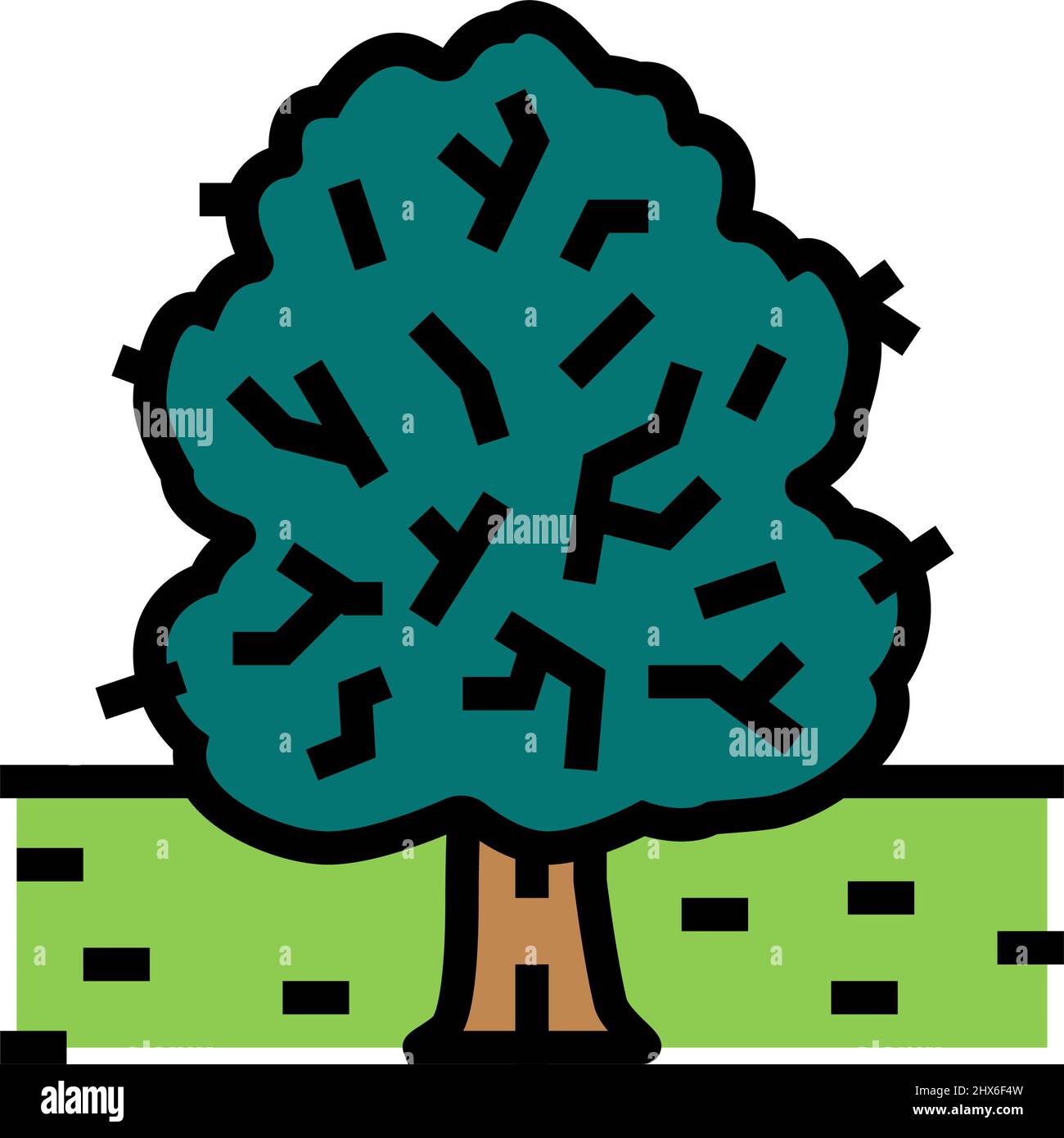 park tree color icon vector illustration Stock Vector Image & Art - Alamy