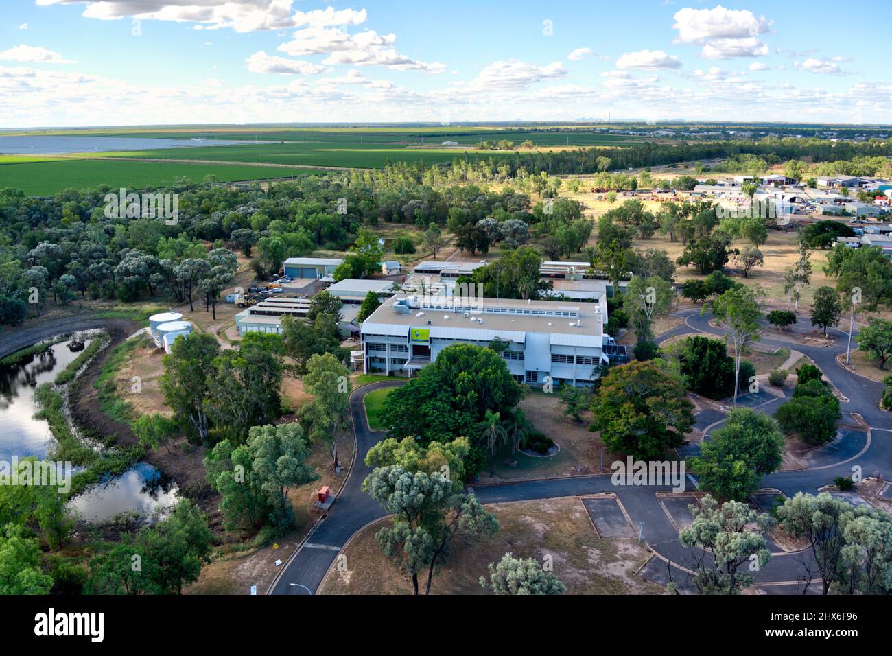 Aerial of CQUniversity Campus Emerald Central Queensland Australia ...