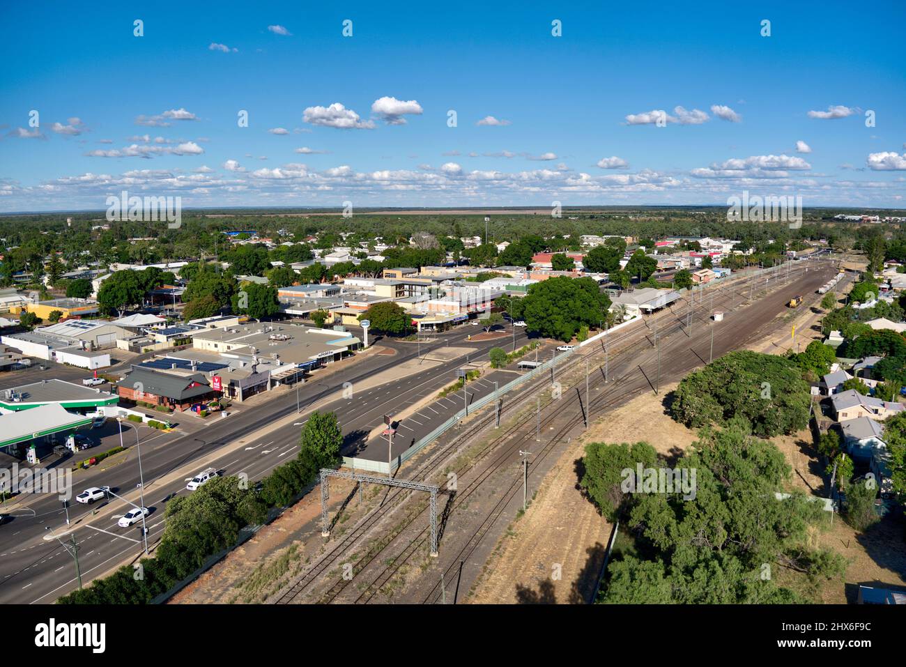 Aerial of CBD Emerald Central Queensland Australia Stock Photo - Alamy