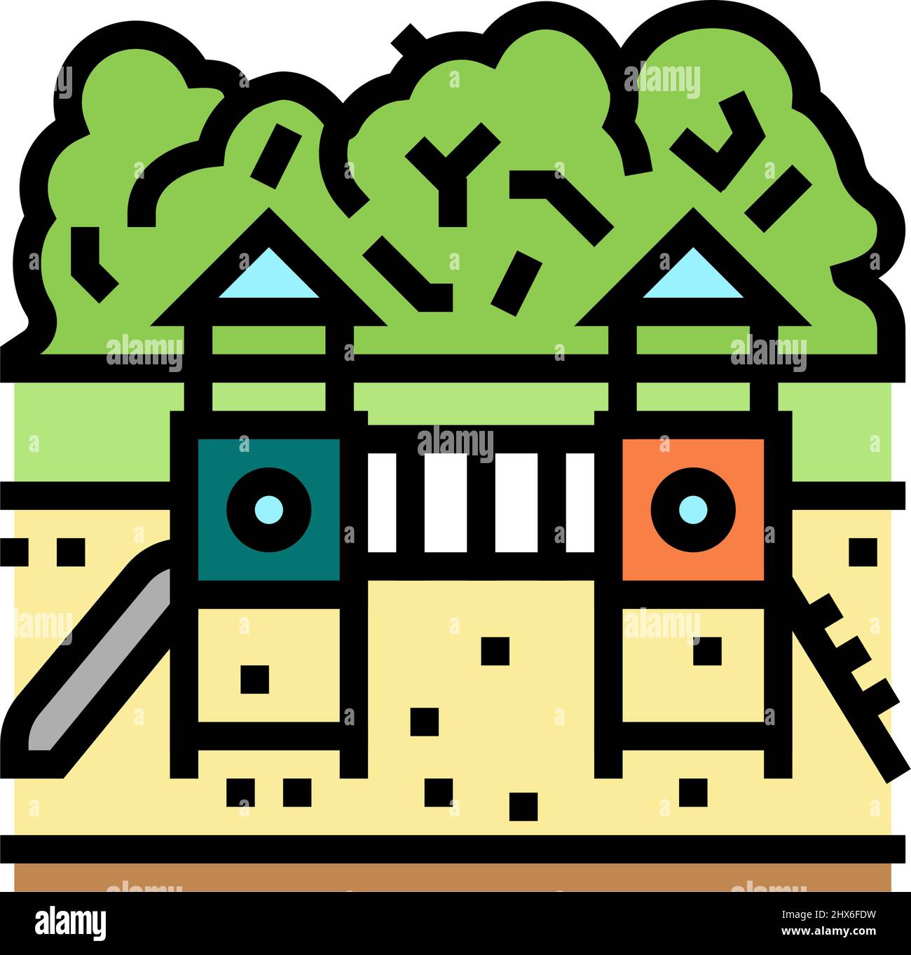playground park color icon vector illustration Stock Vector Image & Art ...