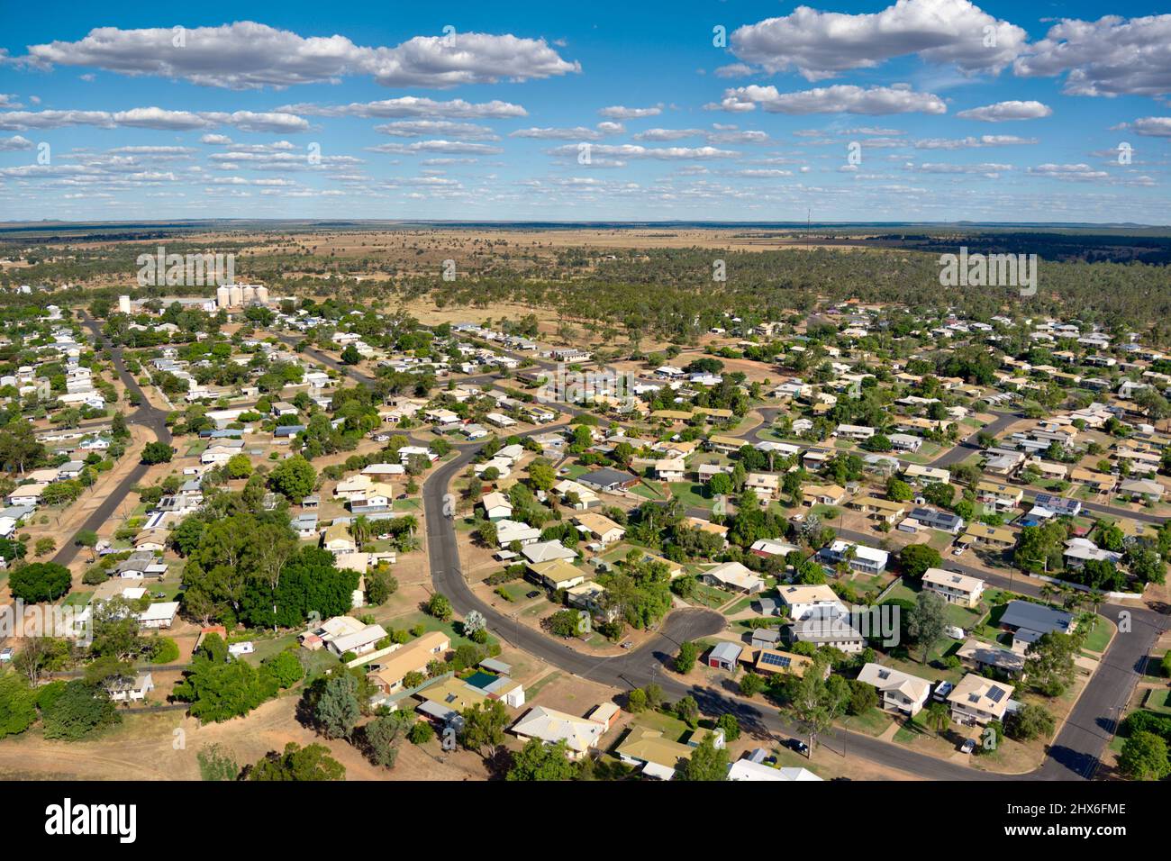 Aerial of Clermont Queensland Australia Stock Photo - Alamy