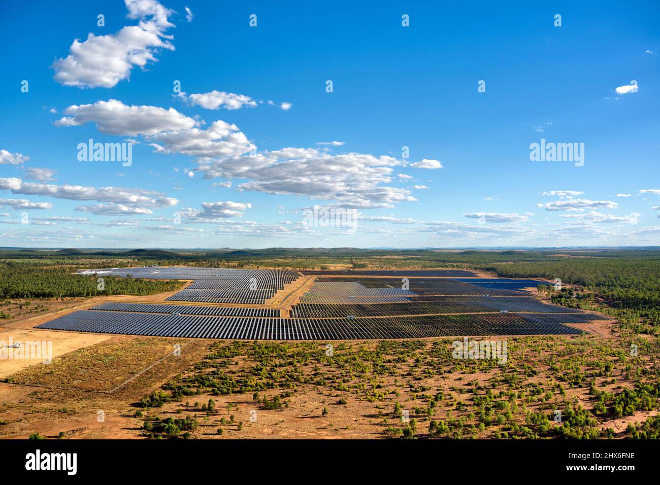 Aerial of Solar Farm at Clermont Central Queensland Australia Stock ...