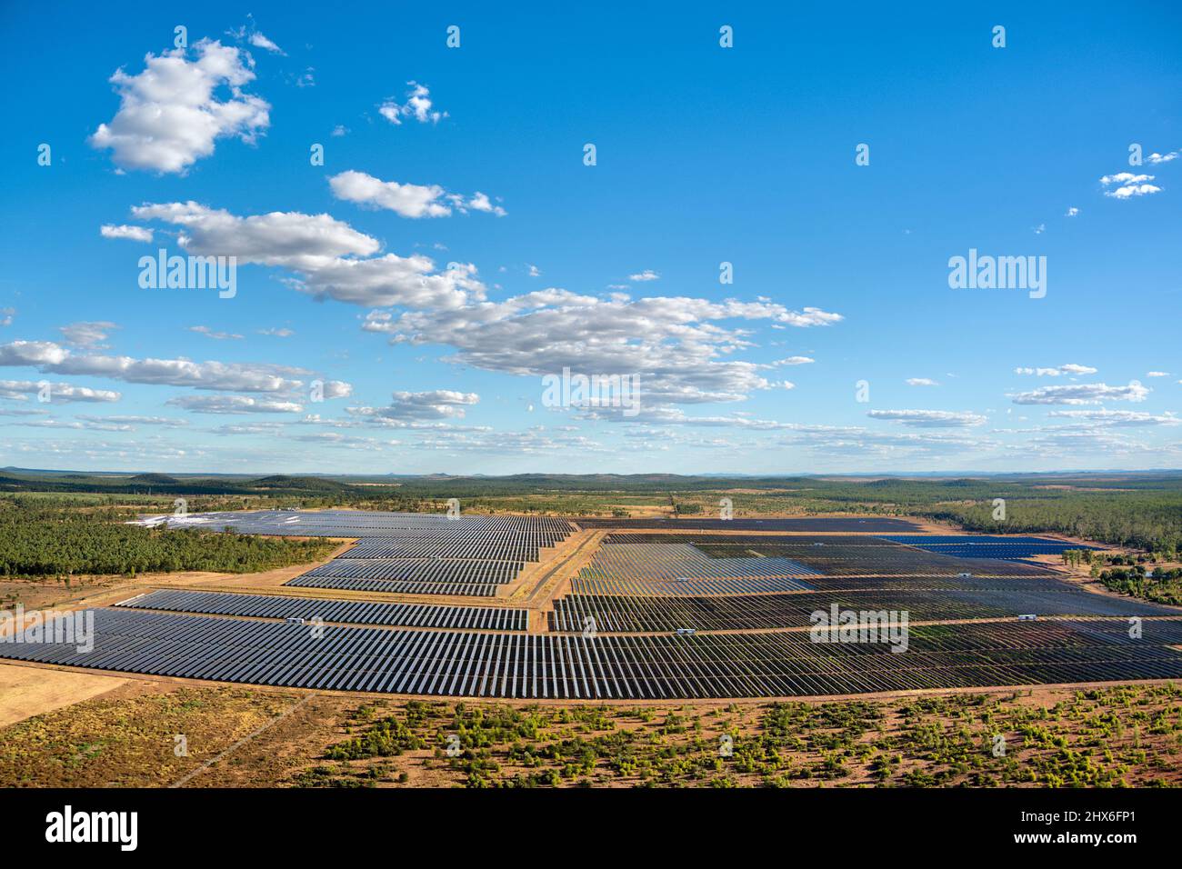 Aerial of Solar Farm at Clermont Central Queensland Australia Stock ...