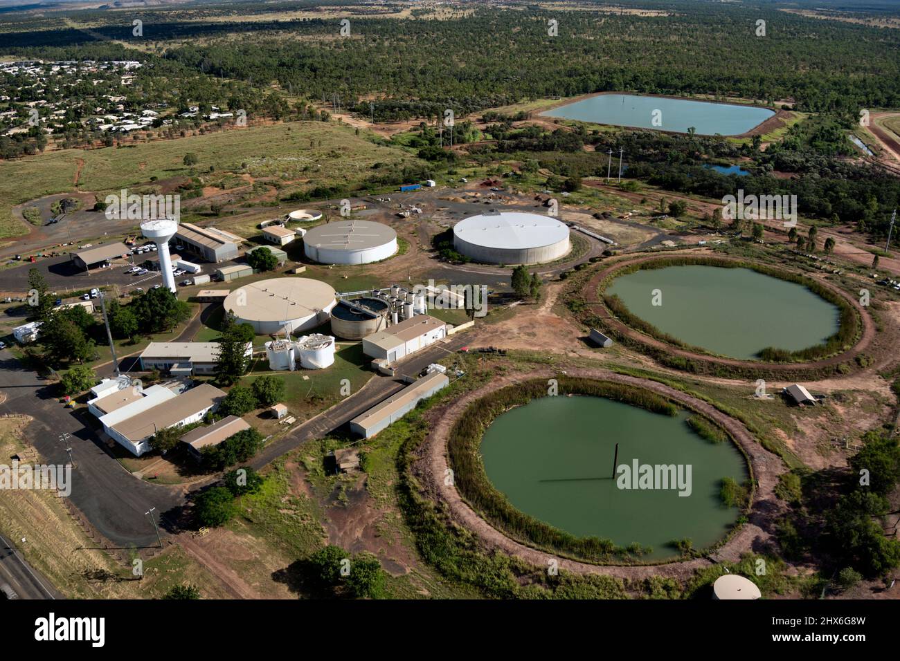 Aerial of Isaac Regional Council Depot Moranbah Queensland Australia ...