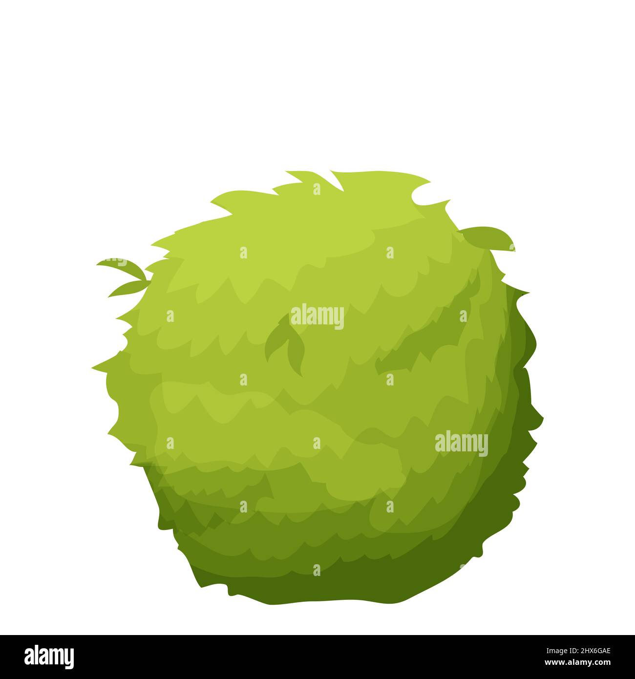 Garden, forest bush stylized in cartoon style isolated on white ...