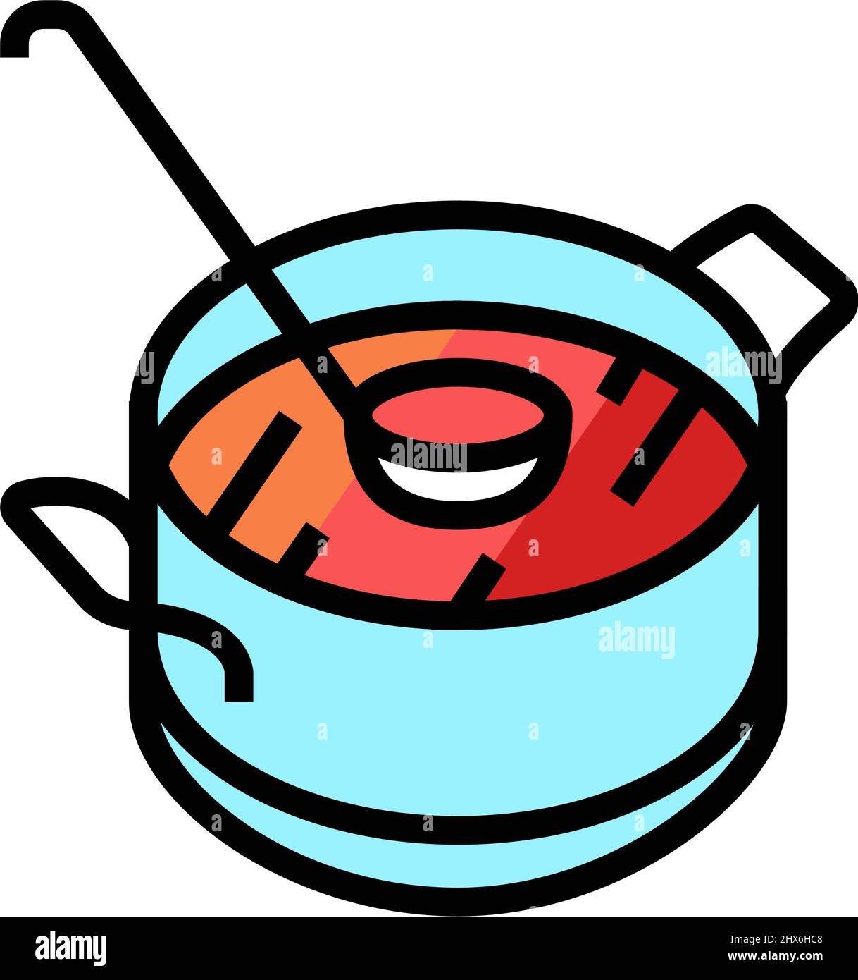 soup cooking from tomato color icon vector illustration Stock Vector ...