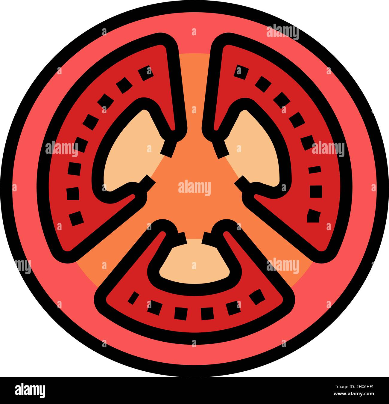 slice tomato color icon vector illustration Stock Vector Image & Art ...
