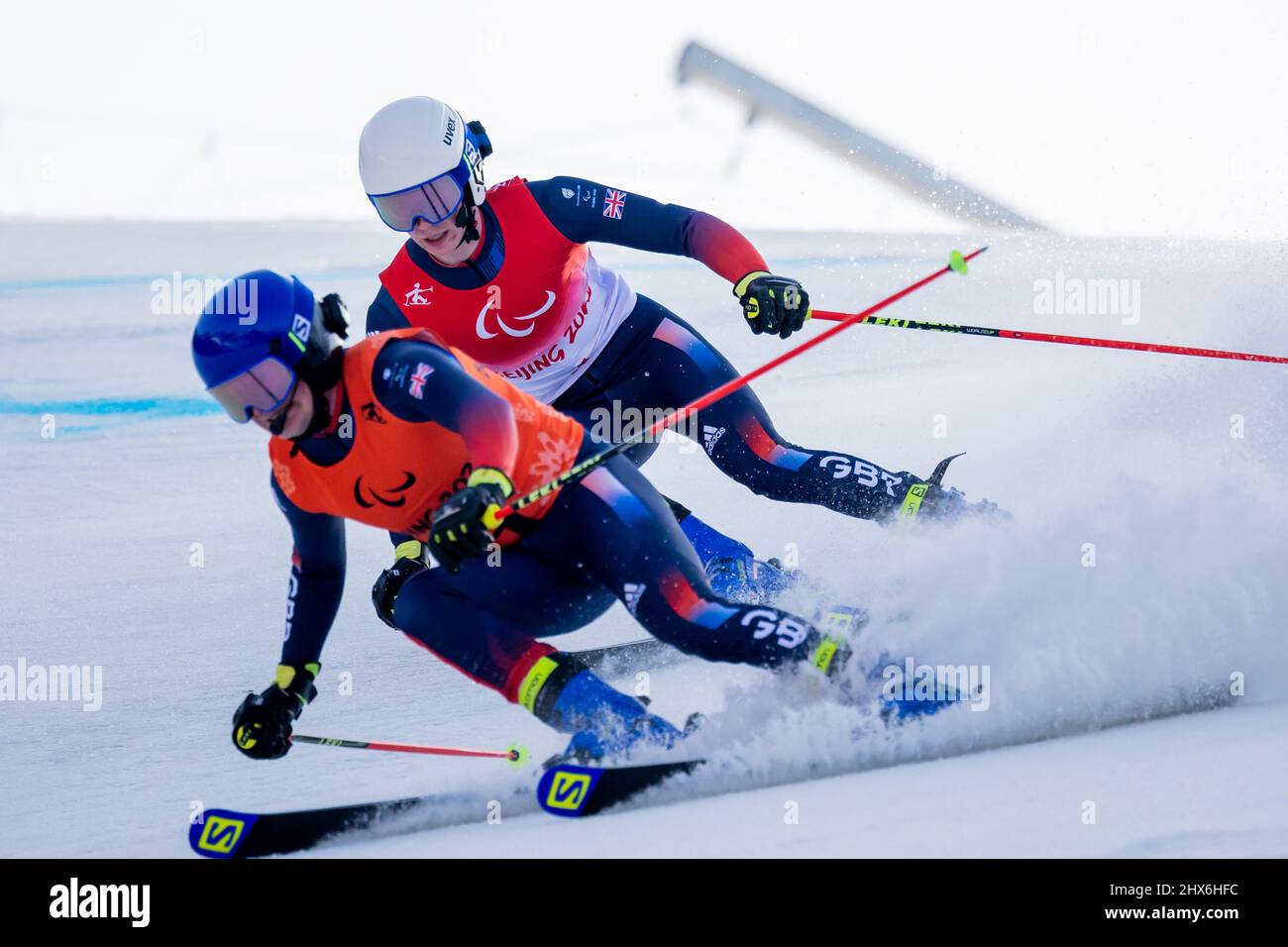 Peking, China. 10th Mar, 2022. Paralympics, Para Alpine Skiing, Men ...