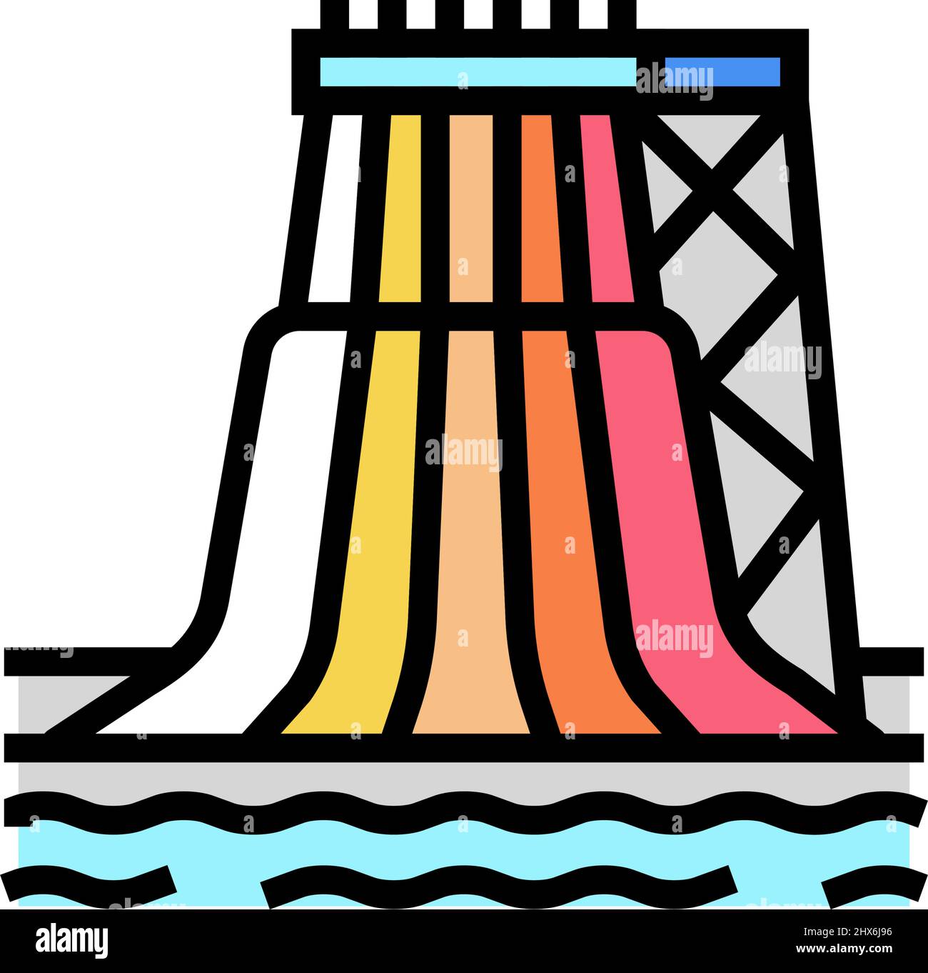 water slide color icon vector illustration Stock Vector Image & Art - Alamy