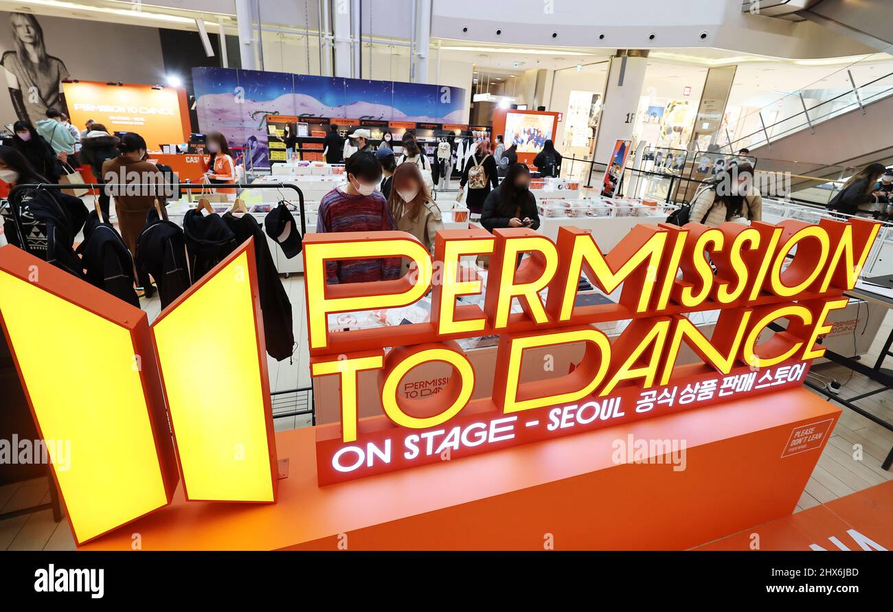 10th Mar, 2022. BTS Goods Store opens This photo shows the official BTS ...