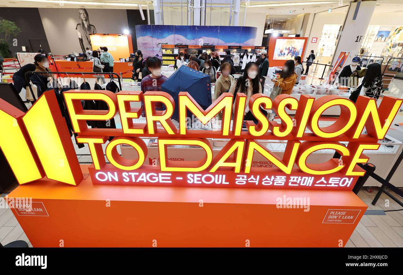 10th Mar, 2022. BTS Goods Store opens This photo shows the official BTS ...