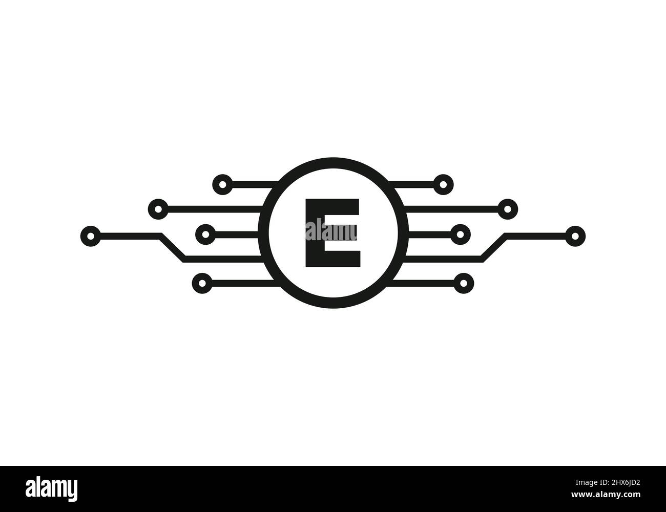 Letter E Logo Design Template. E Letter For Cyber Logo Protection ...