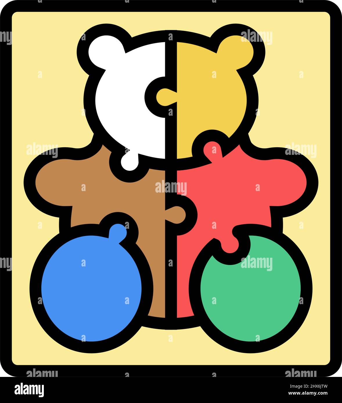 puzzles toddler color icon vector illustration Stock Vector Image & Art ...