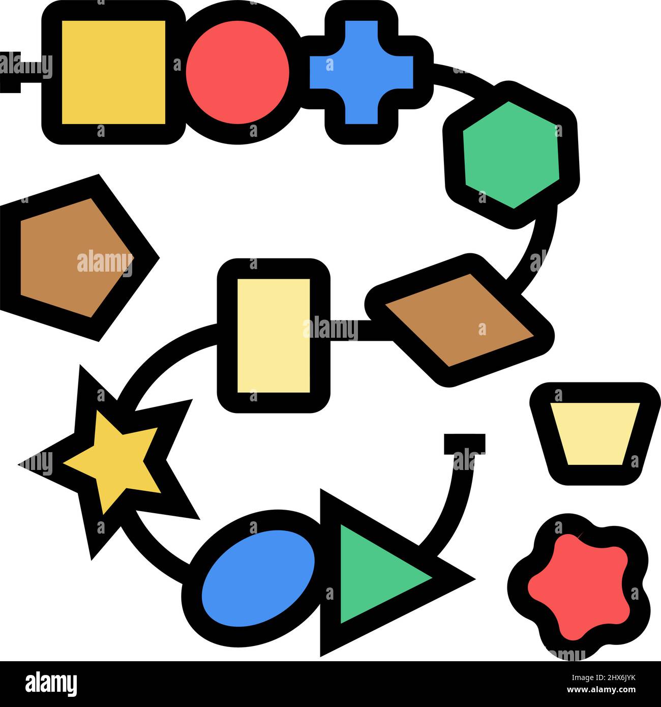 lacing threading toy color icon vector illustration Stock Vector Image ...