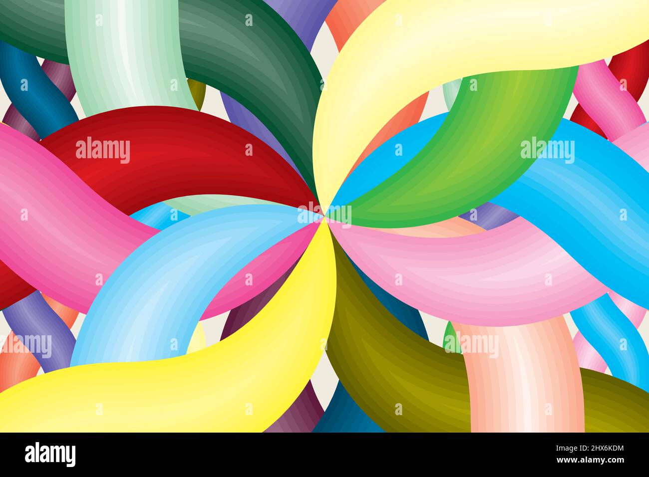 Vector illustration drawing of Spectral multicolored shapes abstract ...