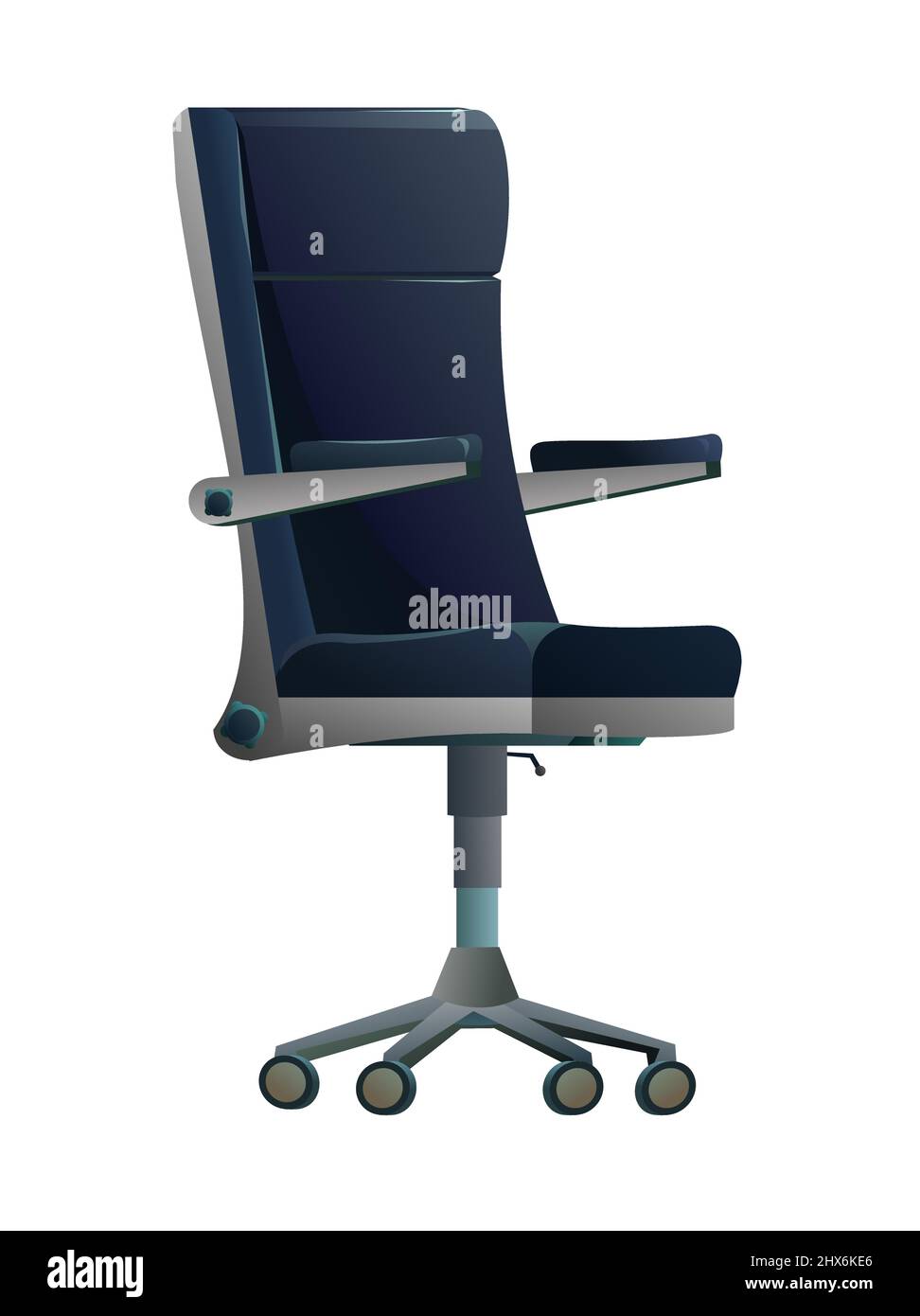 Contemporary office chair. Comfortable work furniture. Isolated on ...