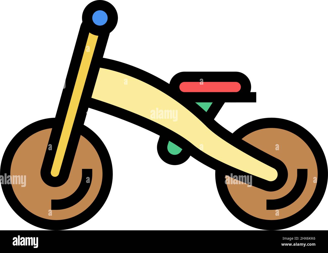 bike wooden color icon vector illustration Stock Vector Image & Art - Alamy
