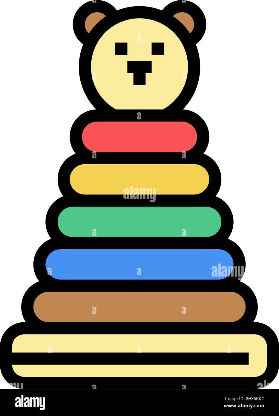 ring stacker color icon vector illustration Stock Vector Image & Art ...