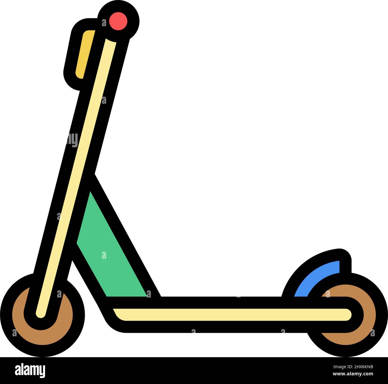 scooter wooden color icon vector illustration Stock Vector Image & Art ...