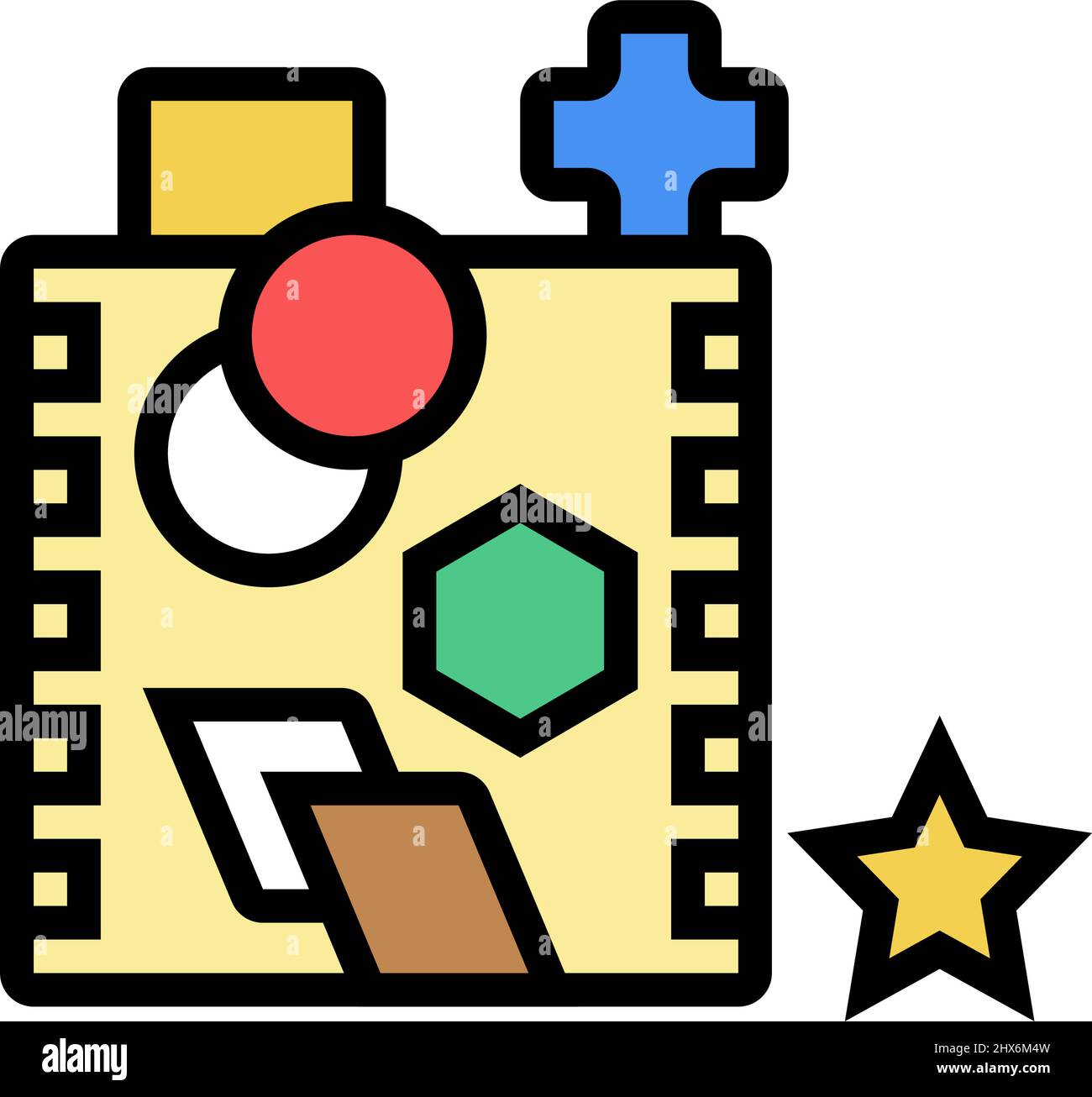 shape sorting color icon vector illustration Stock Vector Image & Art ...